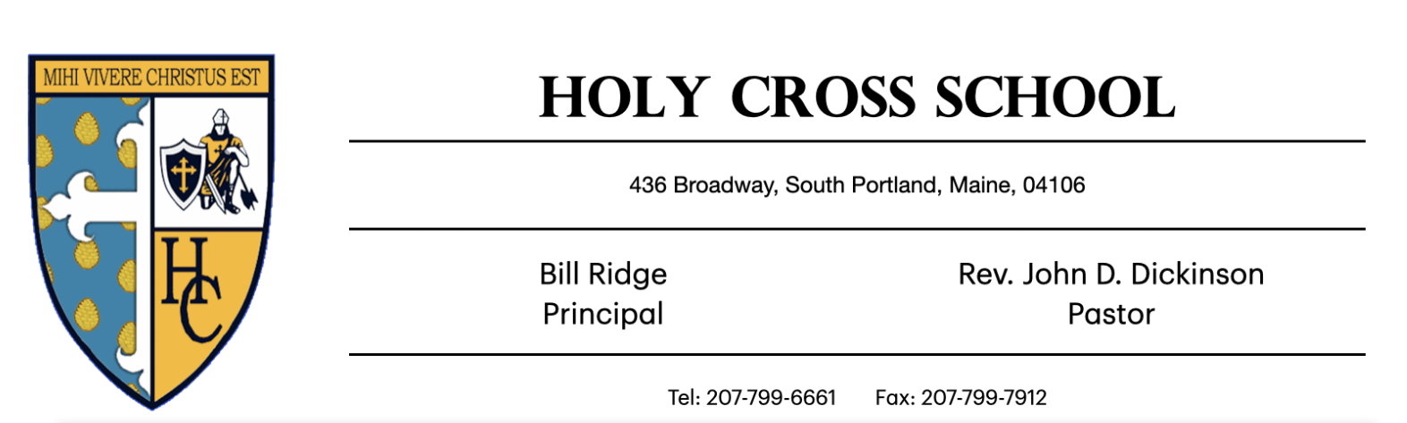 Holy Cross School - Application - Log In